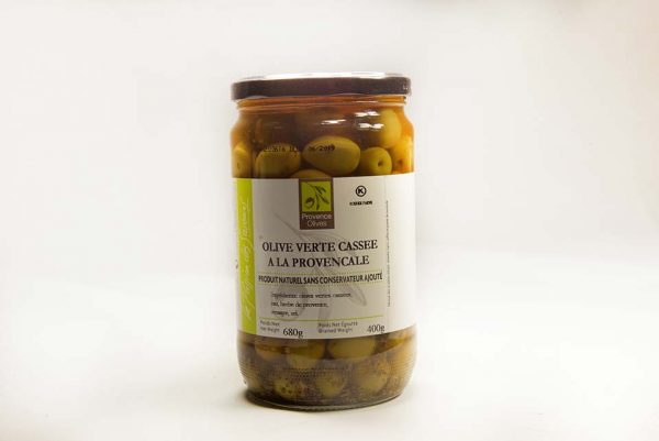 Olives vertes cassées à la provençale